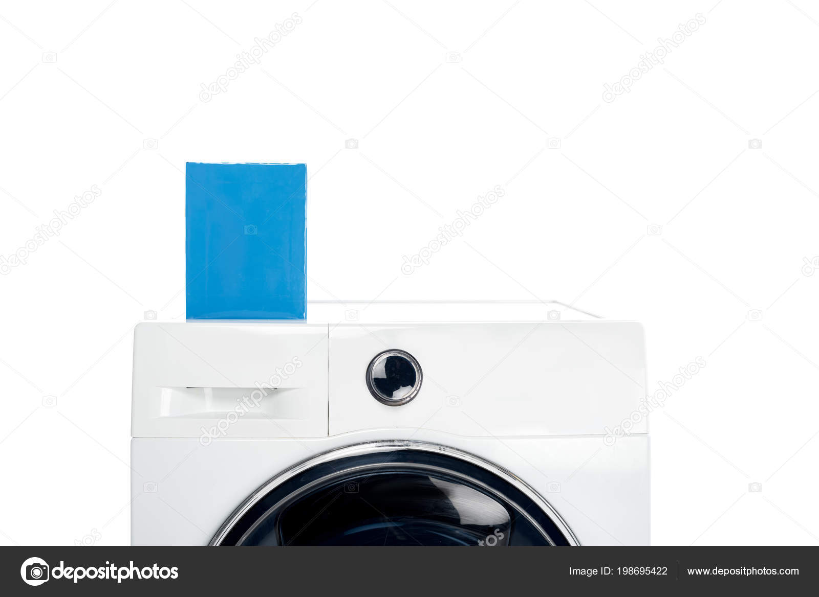 Blank Box Detergent Laundry Machine Isolated White — Stock Photo ...