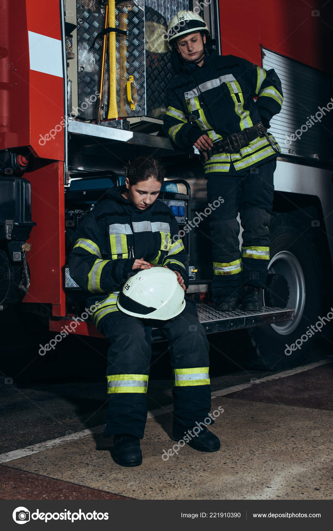 Firefighters Protective Uniform Truck Fire Department — Free Stock ...