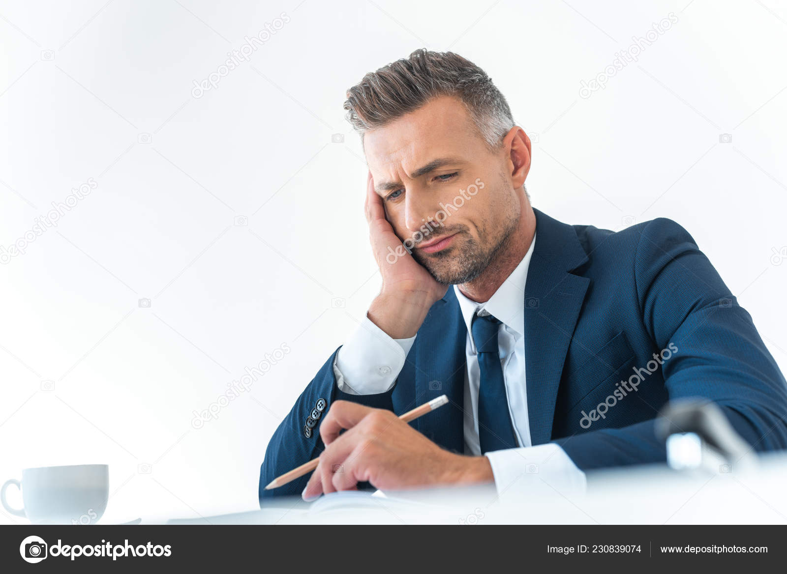 Man Looking Down Low Angle