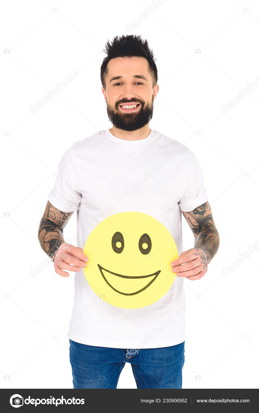 Smiley Face With Beard