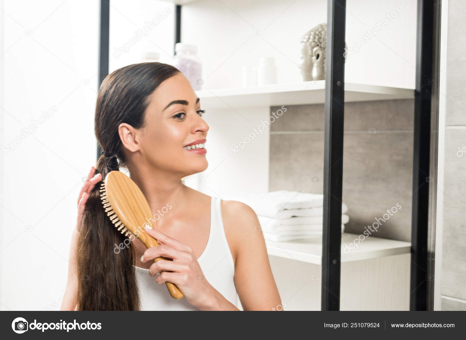 Girl Brushing Hair