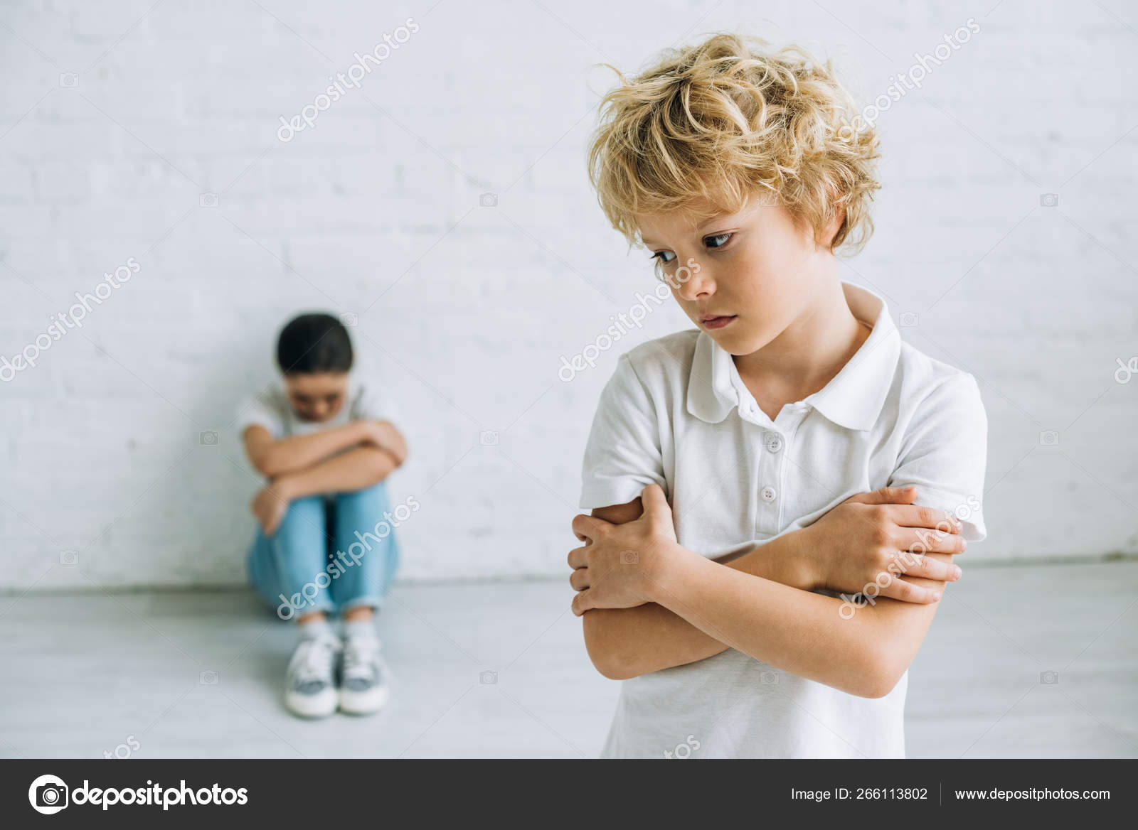 Sad Kid Standing