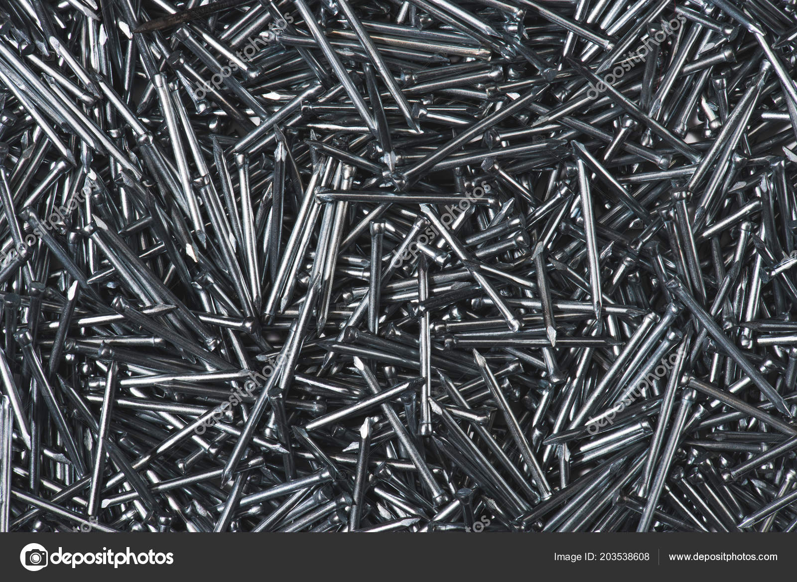 Top View Pile Iron Nails — Stock Photo © KostyaKlimenko #203538608