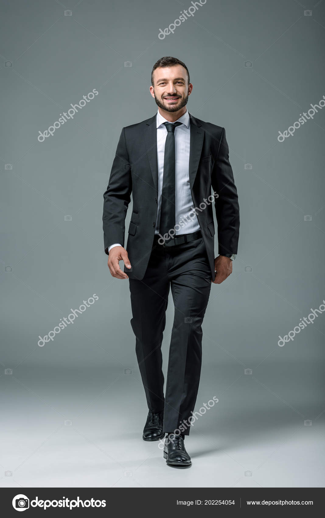 Serious Businessman Walking