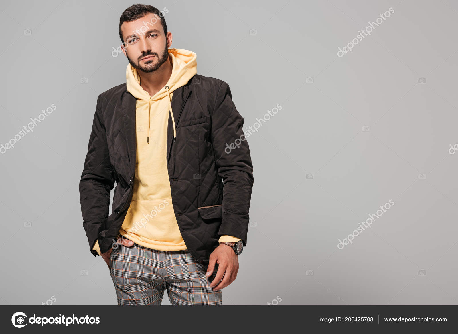 Photo: confident male | Confident Male Model Autumn Outfit Posing ...