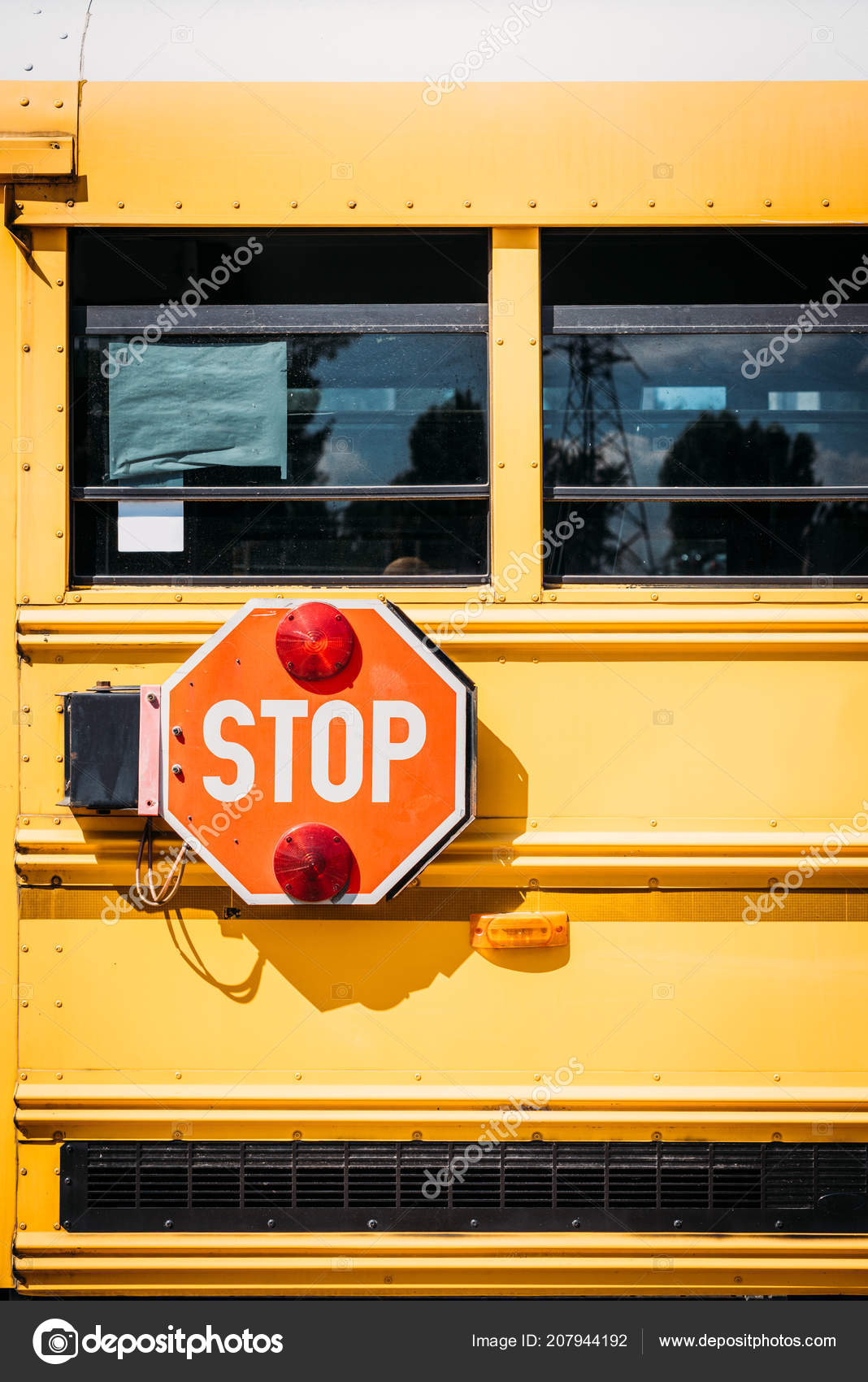 Side View School Bus Stop Sign — Free Stock Photo © AllaSerebrina ...