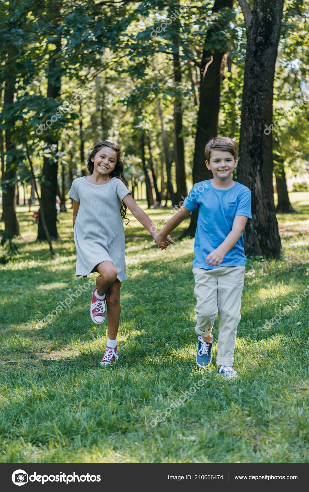 Couple Running Holding Hands