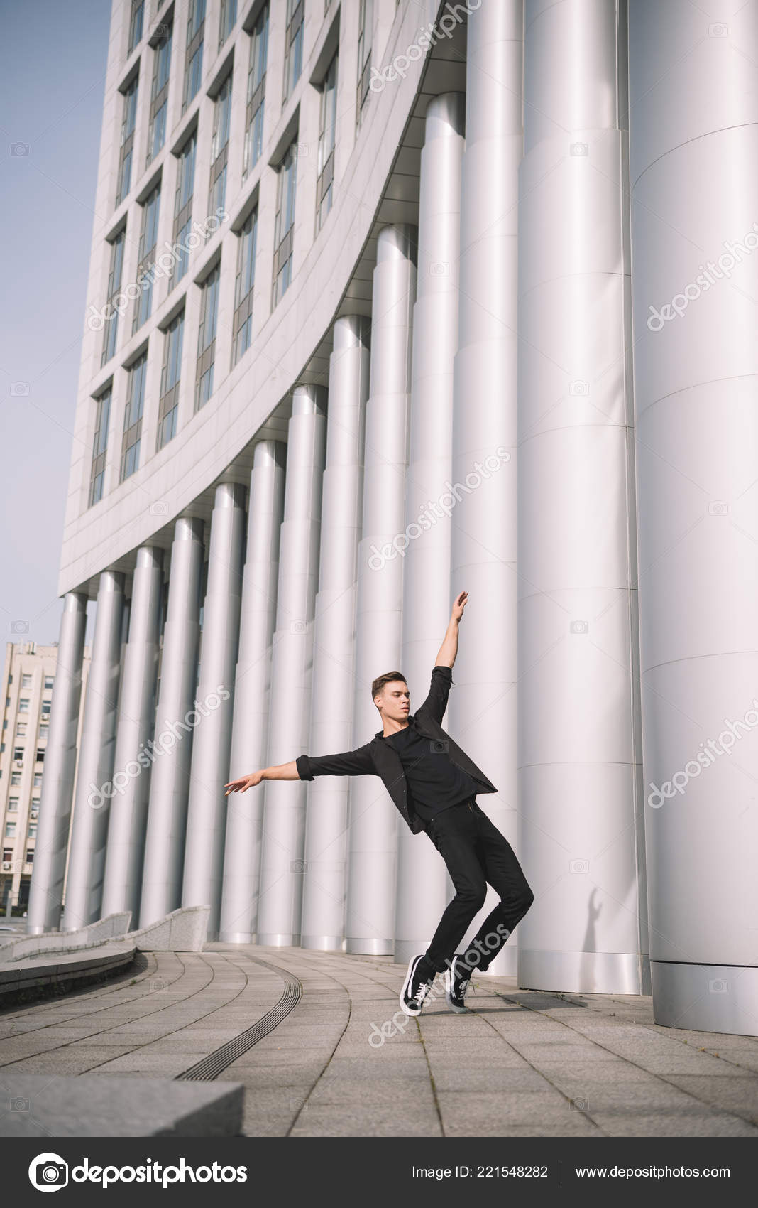 Handsome Young Male Dancer Columns Street Stock Photo by ©AllaSerebrina ...