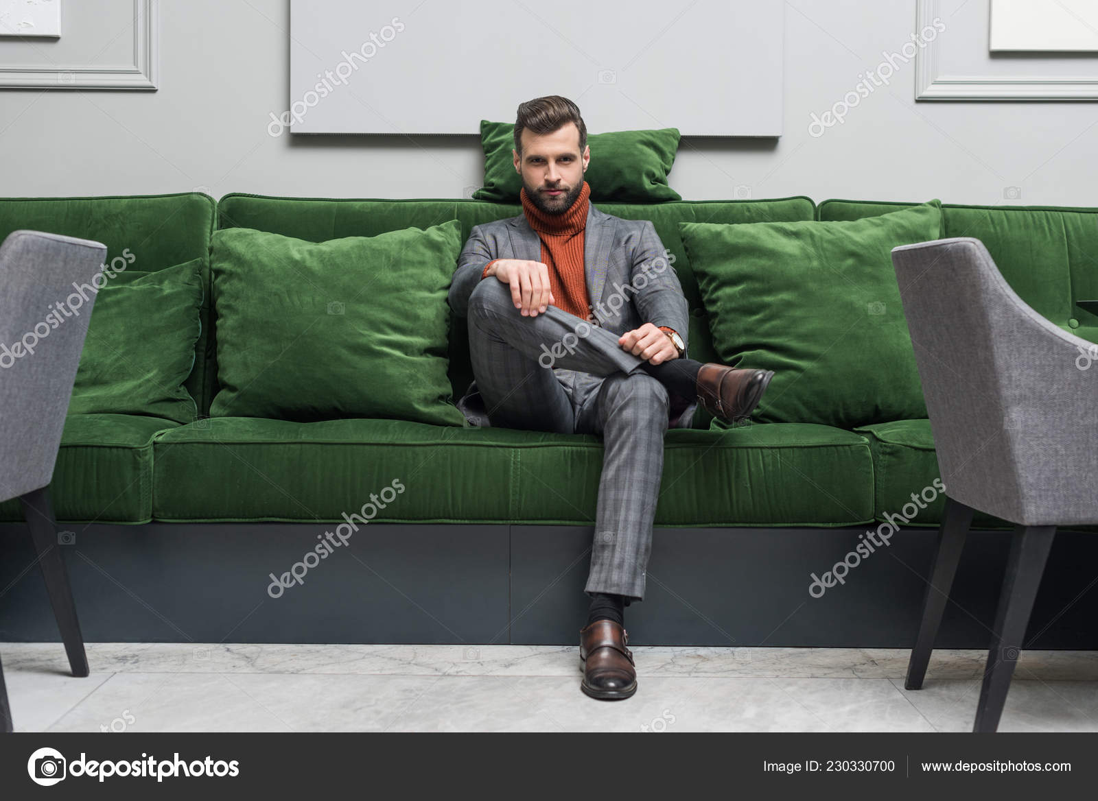 Only Crossed Legs On Couch