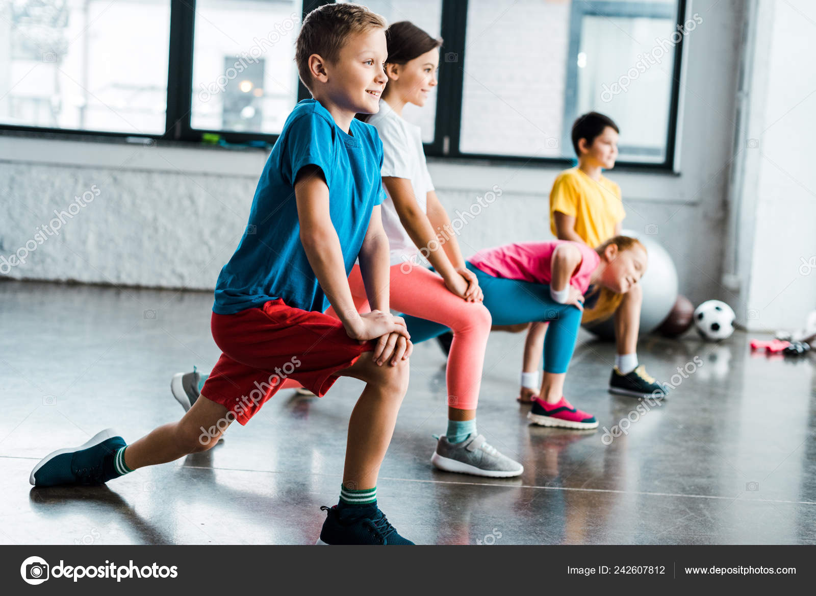 Kids Warming Training Gym Stock Photo by ©AllaSerebrina 242607812