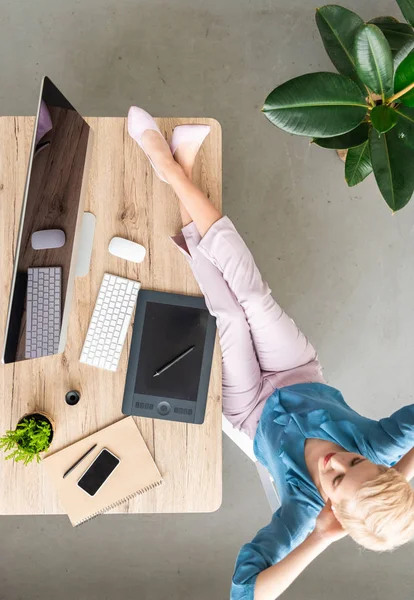 Legs on the desk Stock Photos, Royalty Free Legs on the desk Images ...
