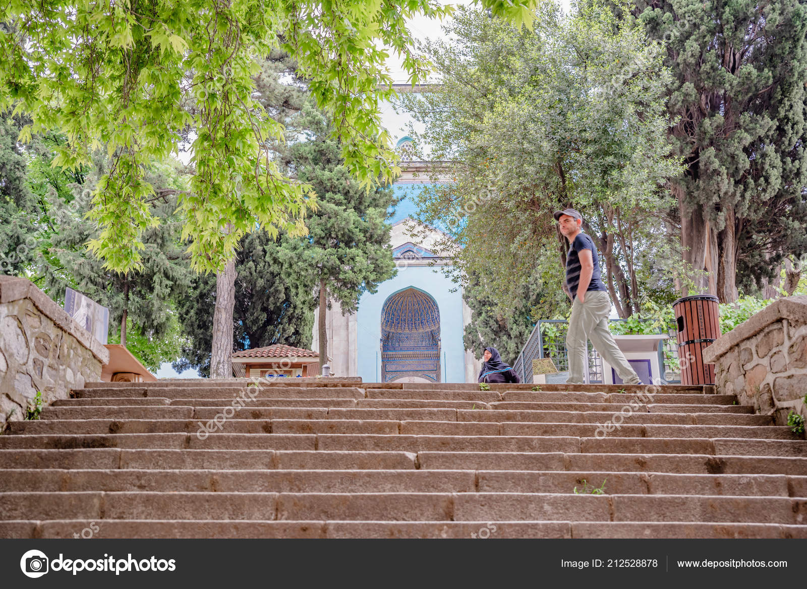 Exterior View Green Tomb Part Larger Complex Bursa Turkey May – Stock ...