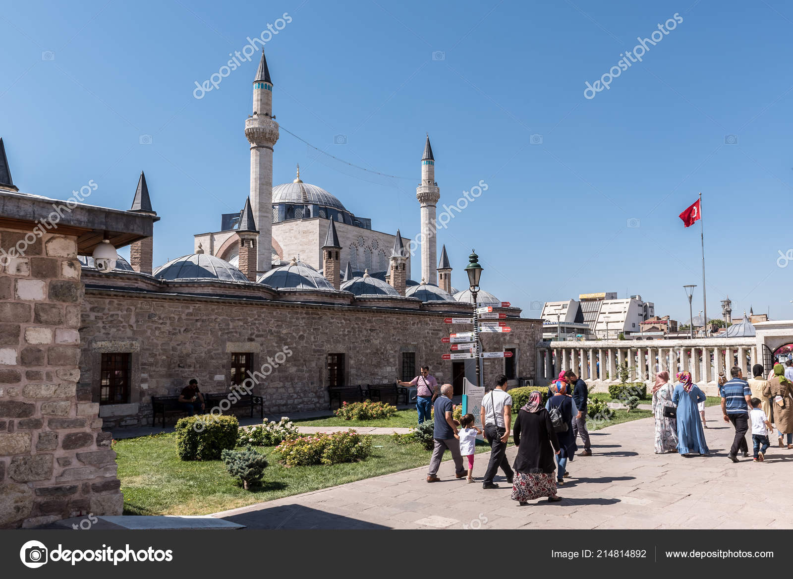 People Visit Mevlana Museum Konya Turkey August 2017 – Stock Editorial ...