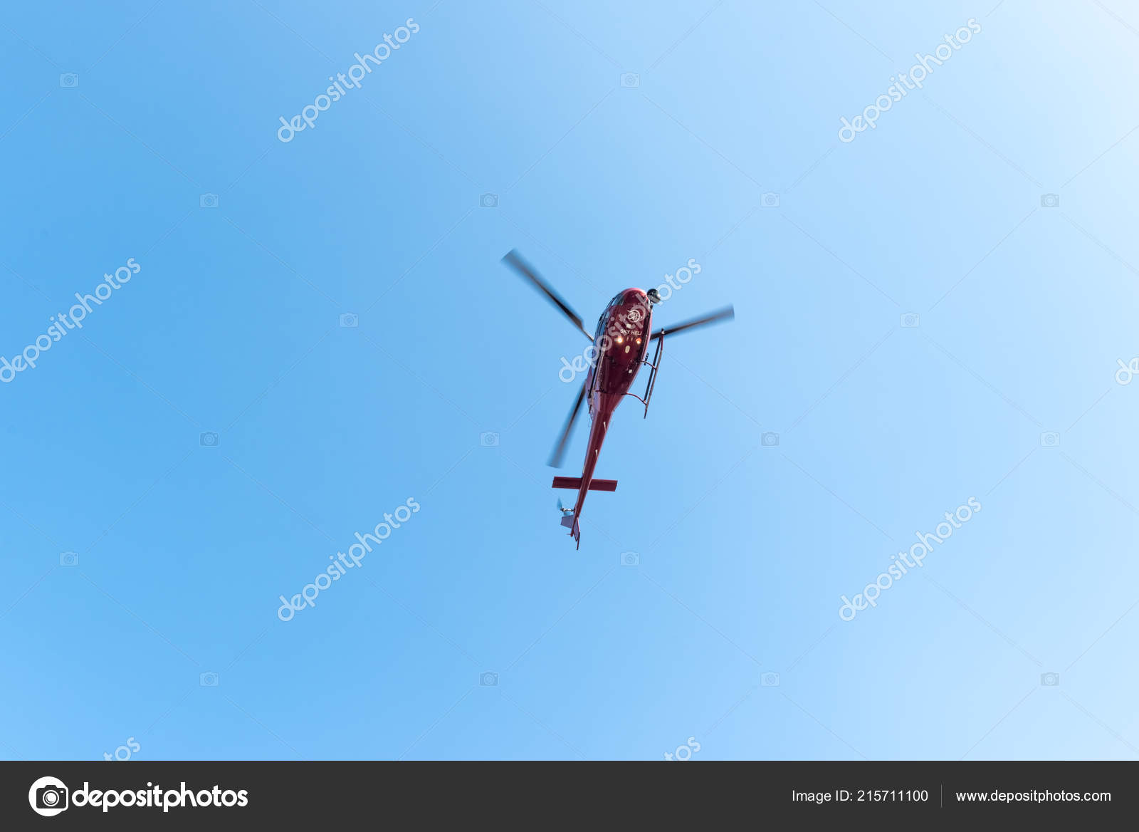 Helicopter Flying Blue Sky Istanbul Turkey — Stock Photo © epicimages ...