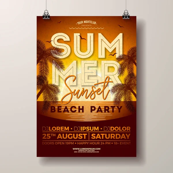 Summer Background Flyer Template Design Stock Vector Image by ...