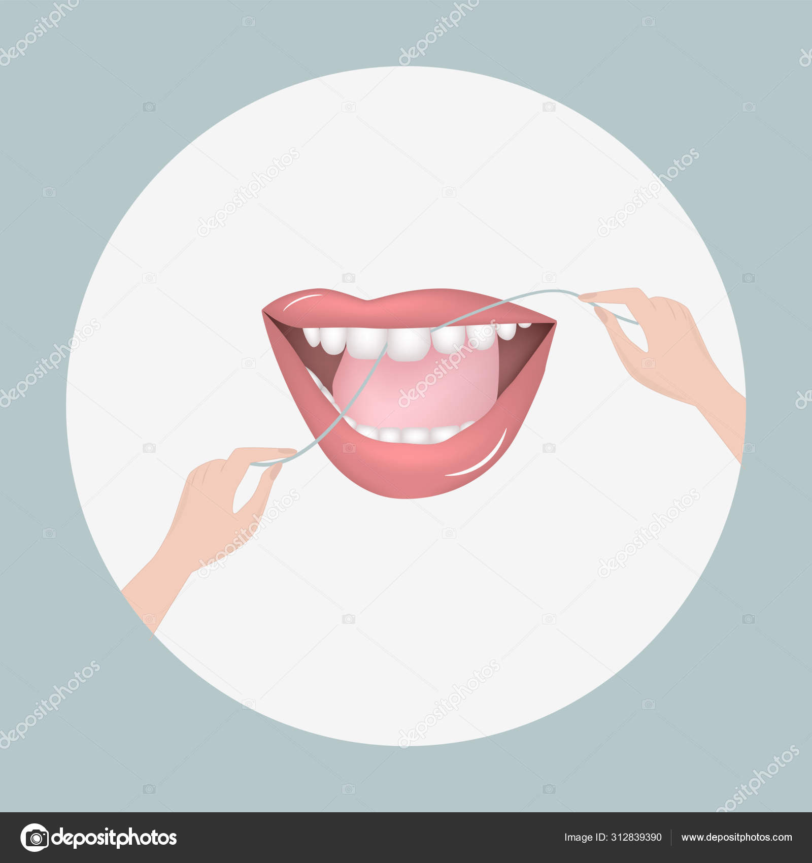 Dentist Lips Smile Icon Clipart