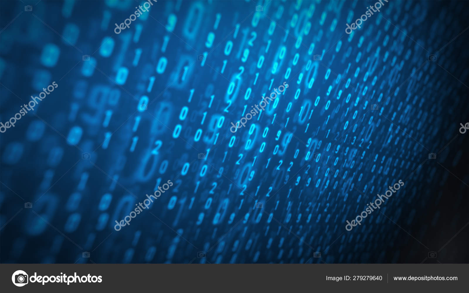 Computer Binary Code Data Falling Loop/ — Stock Photo © benchyb #279279640