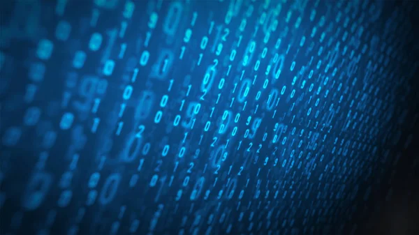 Computer Binary Code Data Falling Loop/ - Stock Image - Everypixel