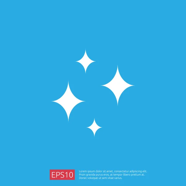 Sparkle Icon Black Filled Vector Illustration Sparkle Symbol White ...