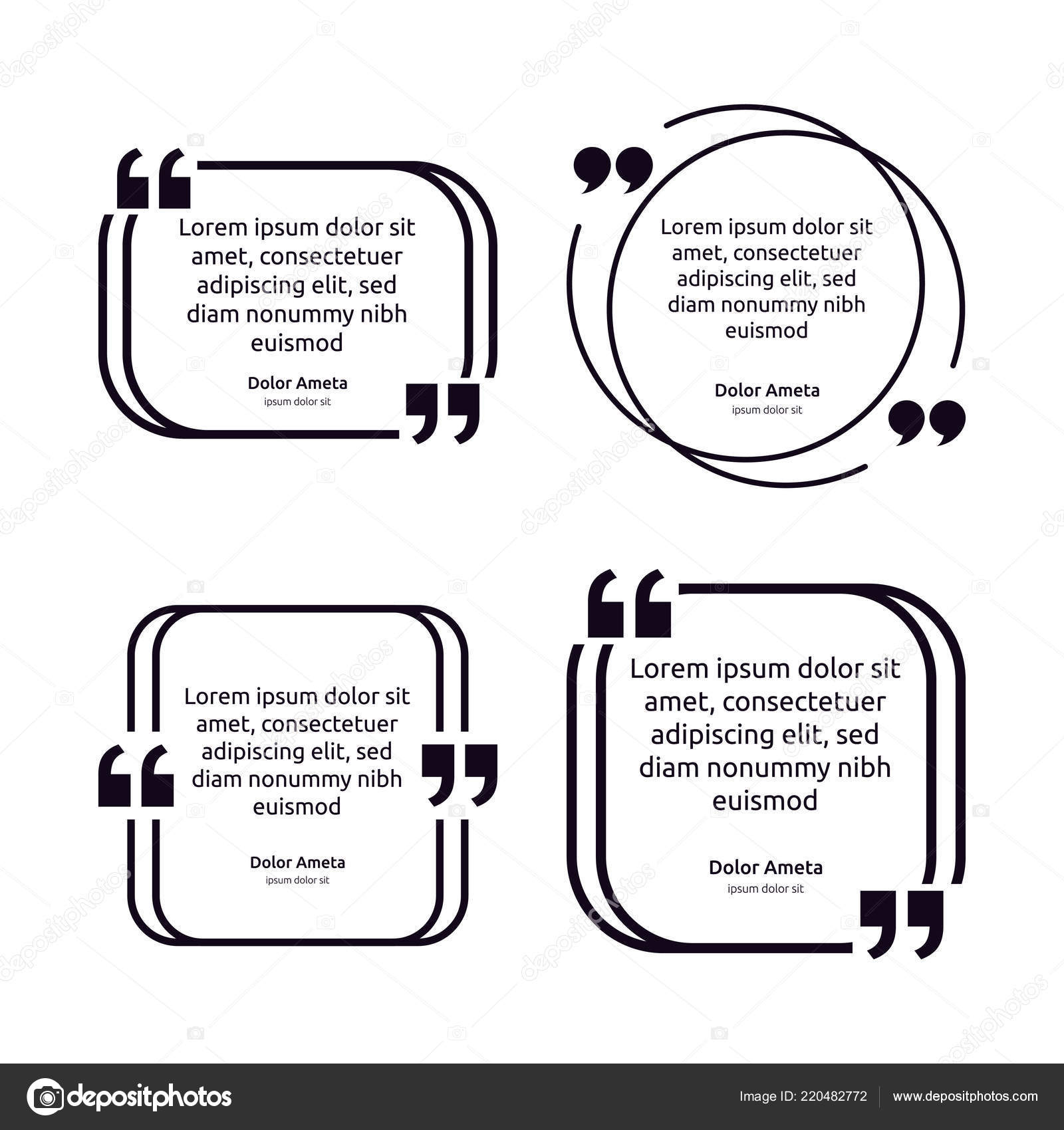 Remark Quote Text Box Poster Template Concept Blank Empty Frame Stock ...