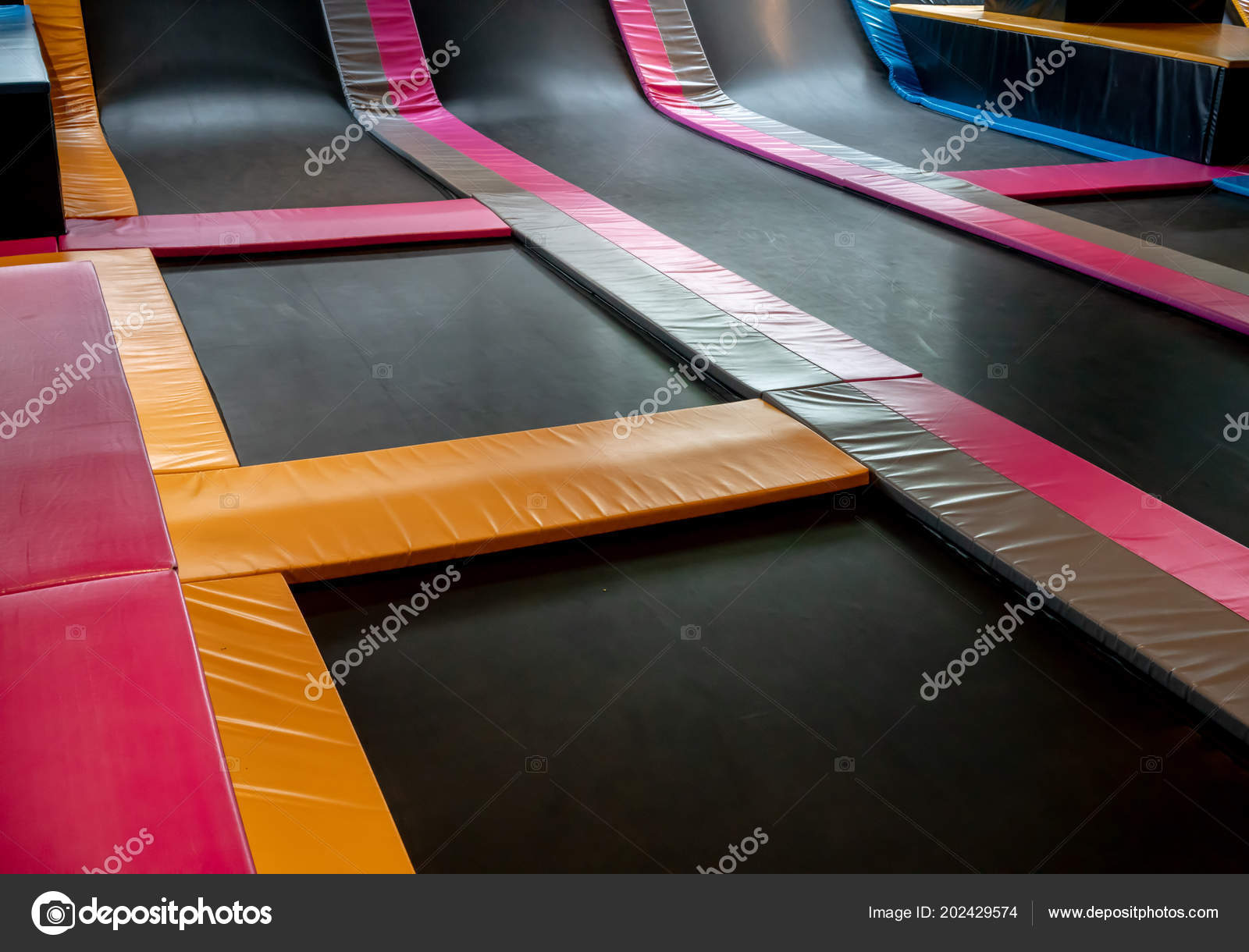 Interconnected Trampolines Indoor Jumping New Revolution Playground Fun ...