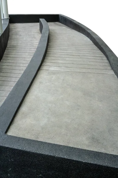 Wide Ramped Access Using Wheelchair Ramp Disabled People Concrete Ramp ...