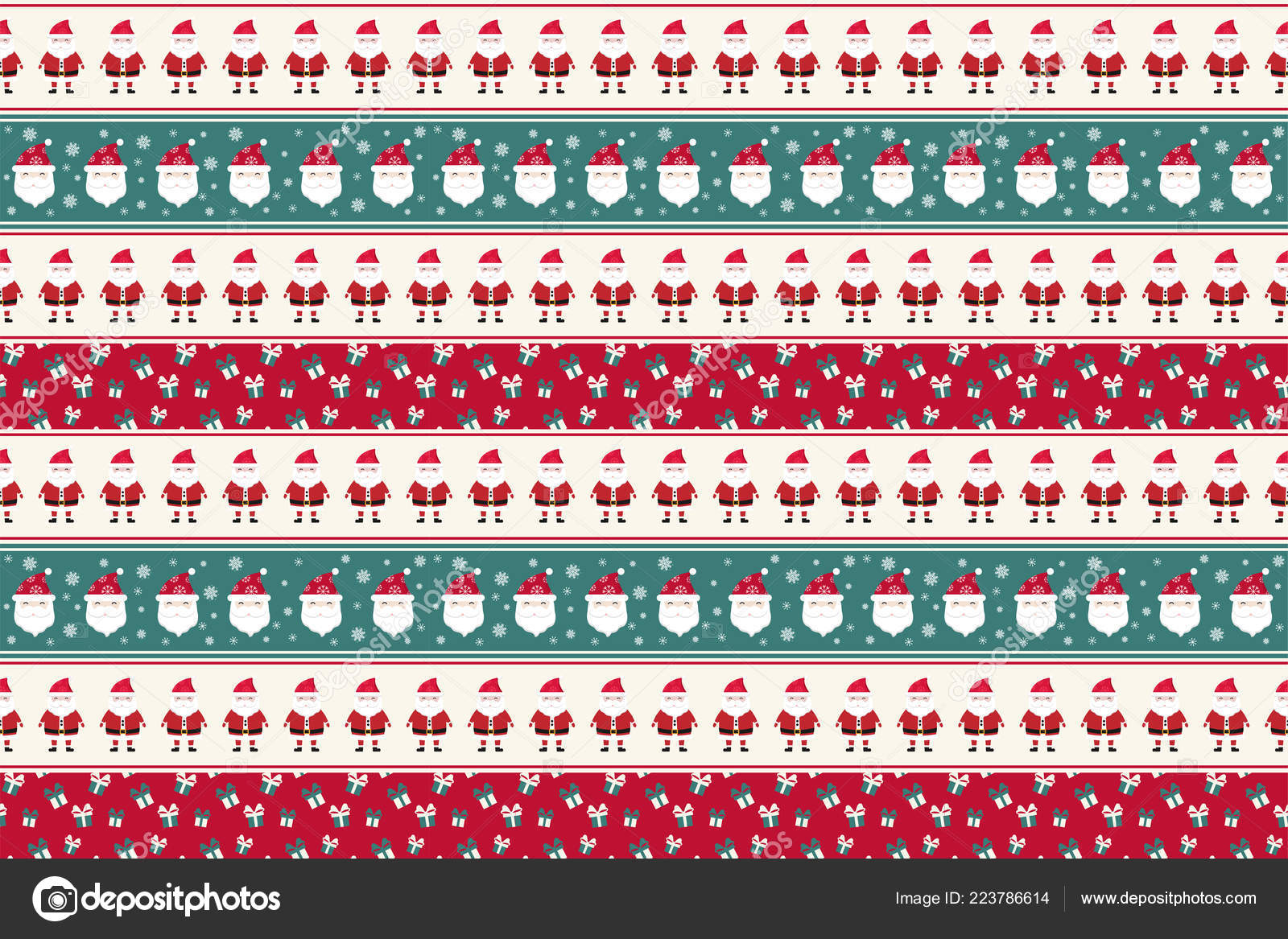 Merry Christmas Pattern Seamless Christmas Wallpaper Endless Texture