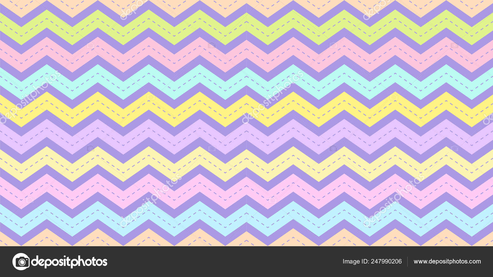 Fundo Chevron Pastel Pastel Colored Zigzag Lines Wallpaper. Seamless