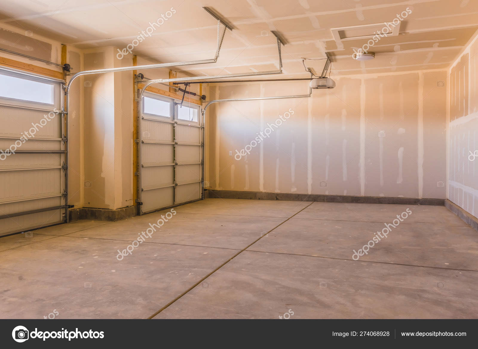 Unfinished Double Garage Stock Photo Image Of House New Two Story Home