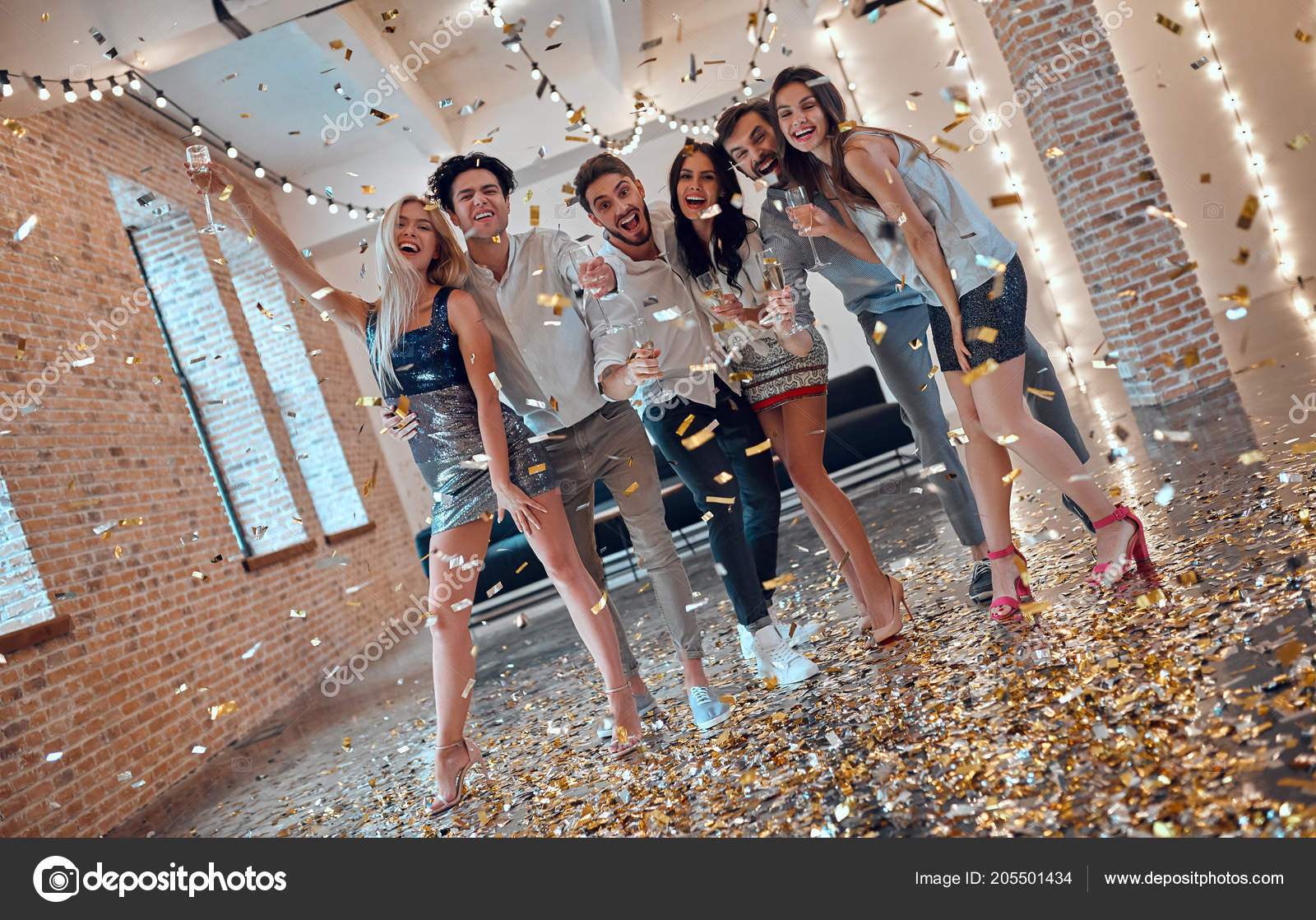 Let Party Begin Group Young People Having Fun Together Dancing — Stock ...
