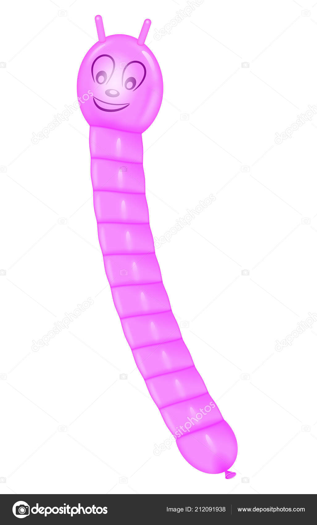 Pink Air Balloon Worm Celebration Stock Illustration by ©lobo.71.seznam ...