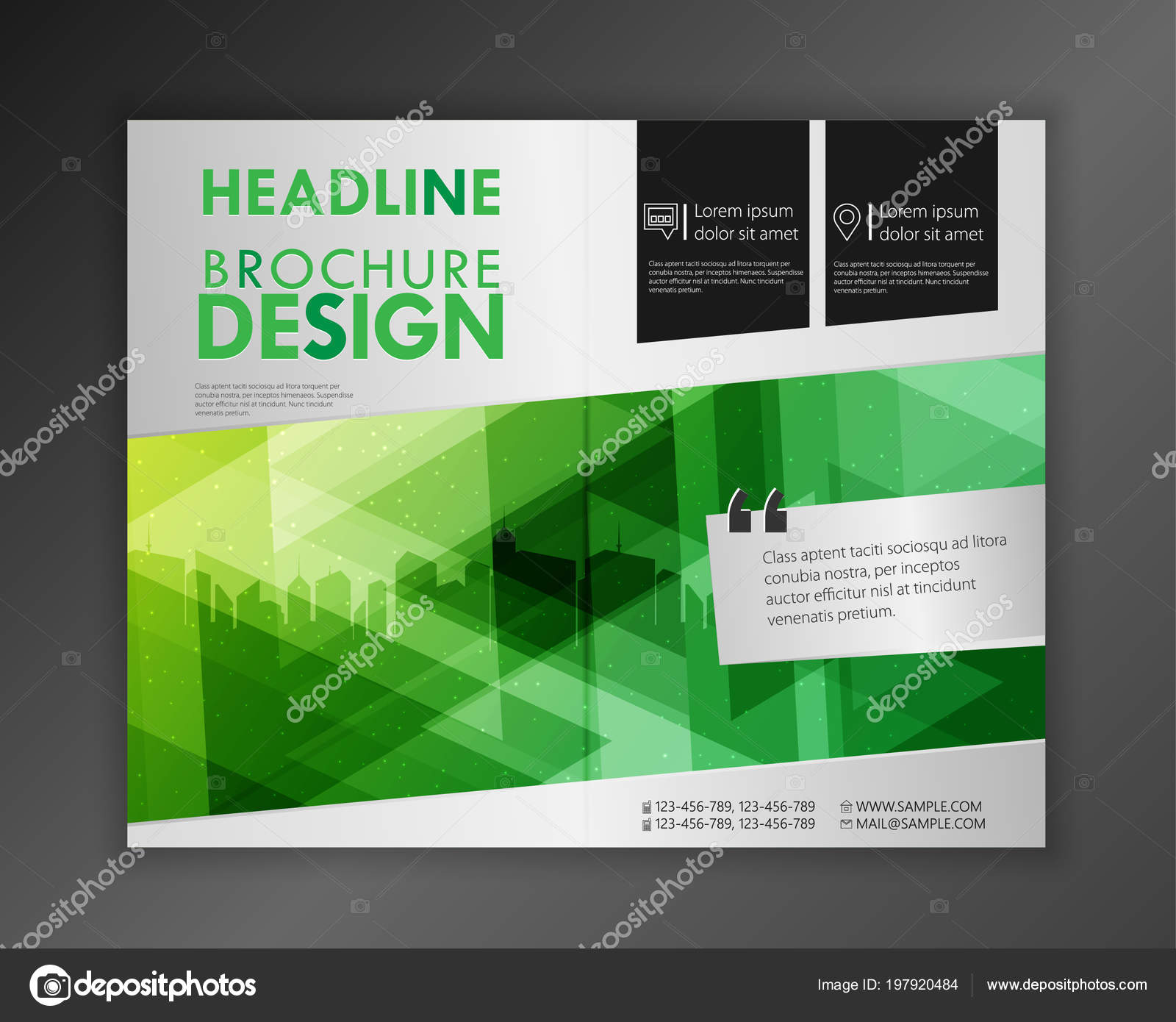 Colorful Brochure Design Banner Template Stock Vector by ©Mix3r 197920484