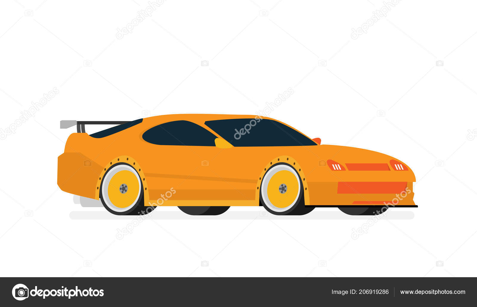Car Isolated White Background Flat Style Stock Vector Image by ©Mix3r ...