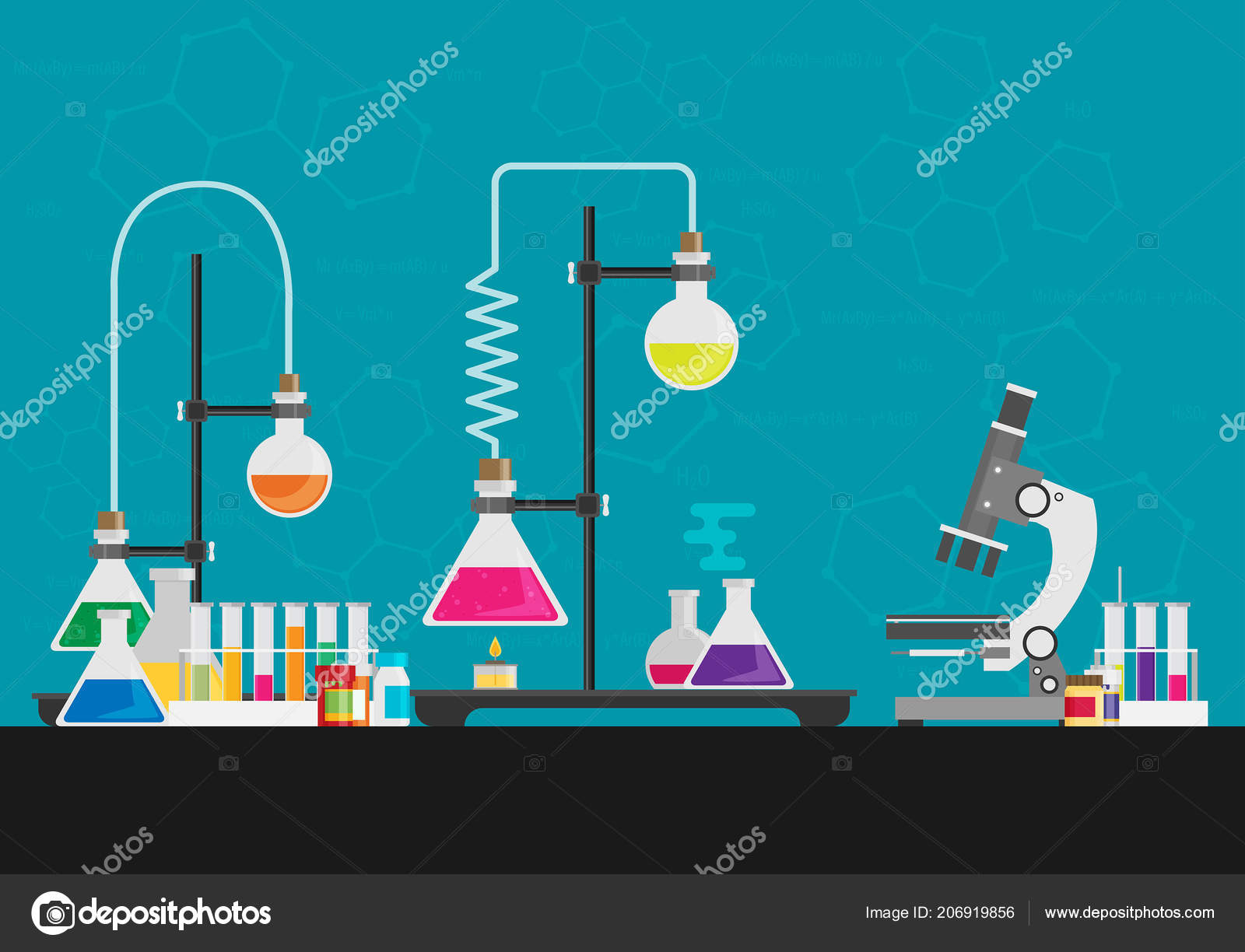 Cartoon Science Equipment