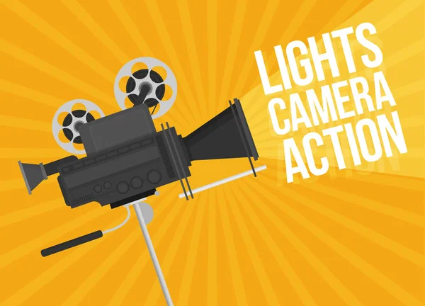 Lights camera action Vector Images | Depositphotos