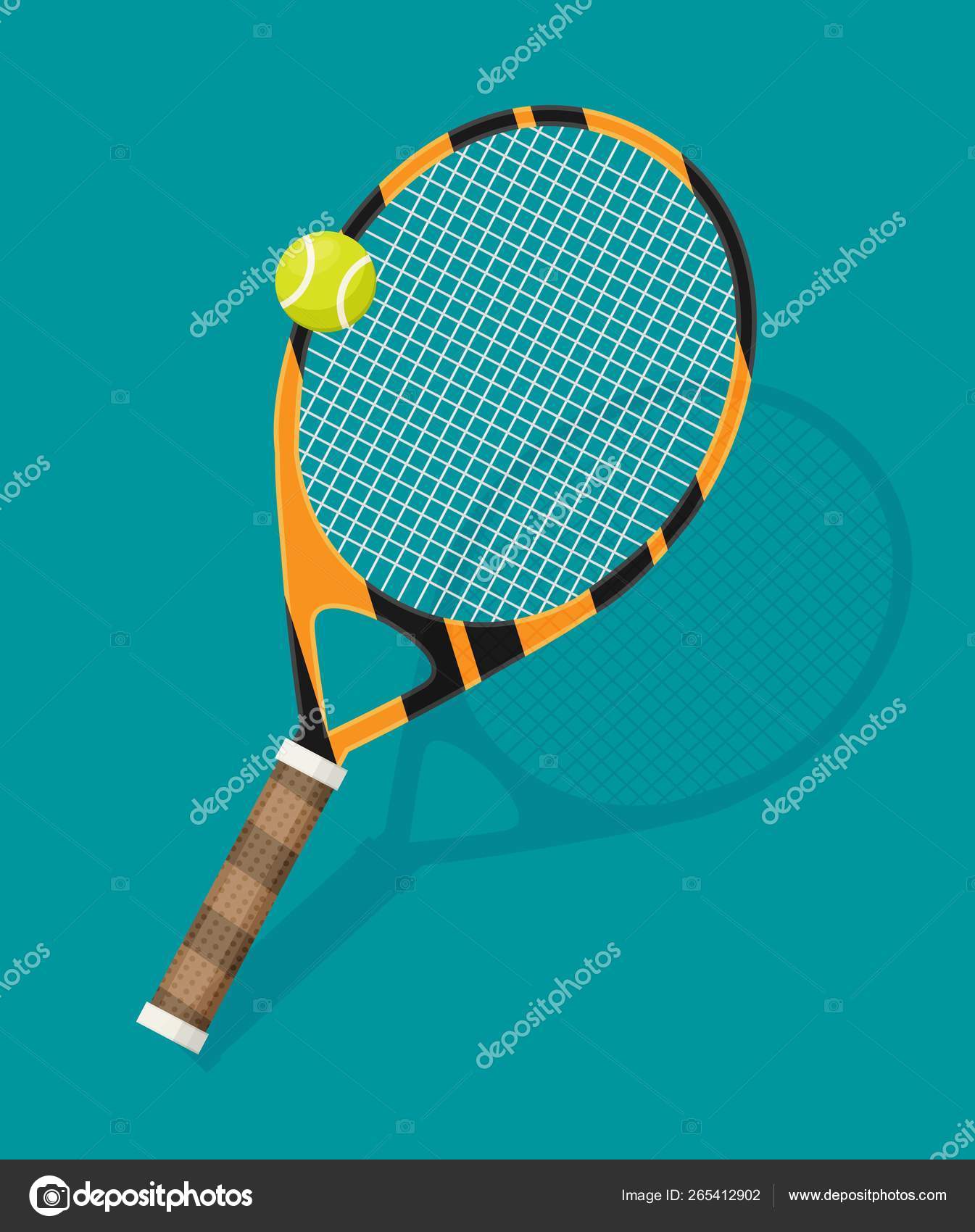 Vector Set Tennis Rackets Tennis Balls Stock Vector Image by ©Mix3r ...