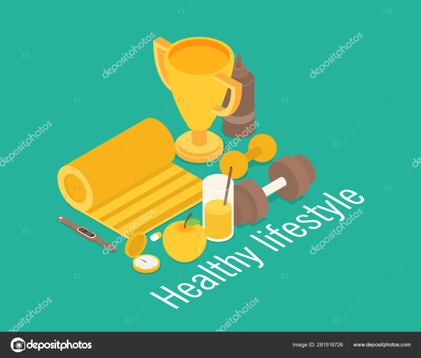 Healthy Lifestyle Vector Illustration Stock Vector Image By ©mix3r
