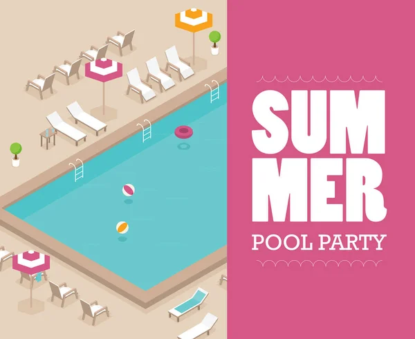 Summer Pool Party Poster Vector Illustration Stock Vector Image by ©Mix3r #186393266