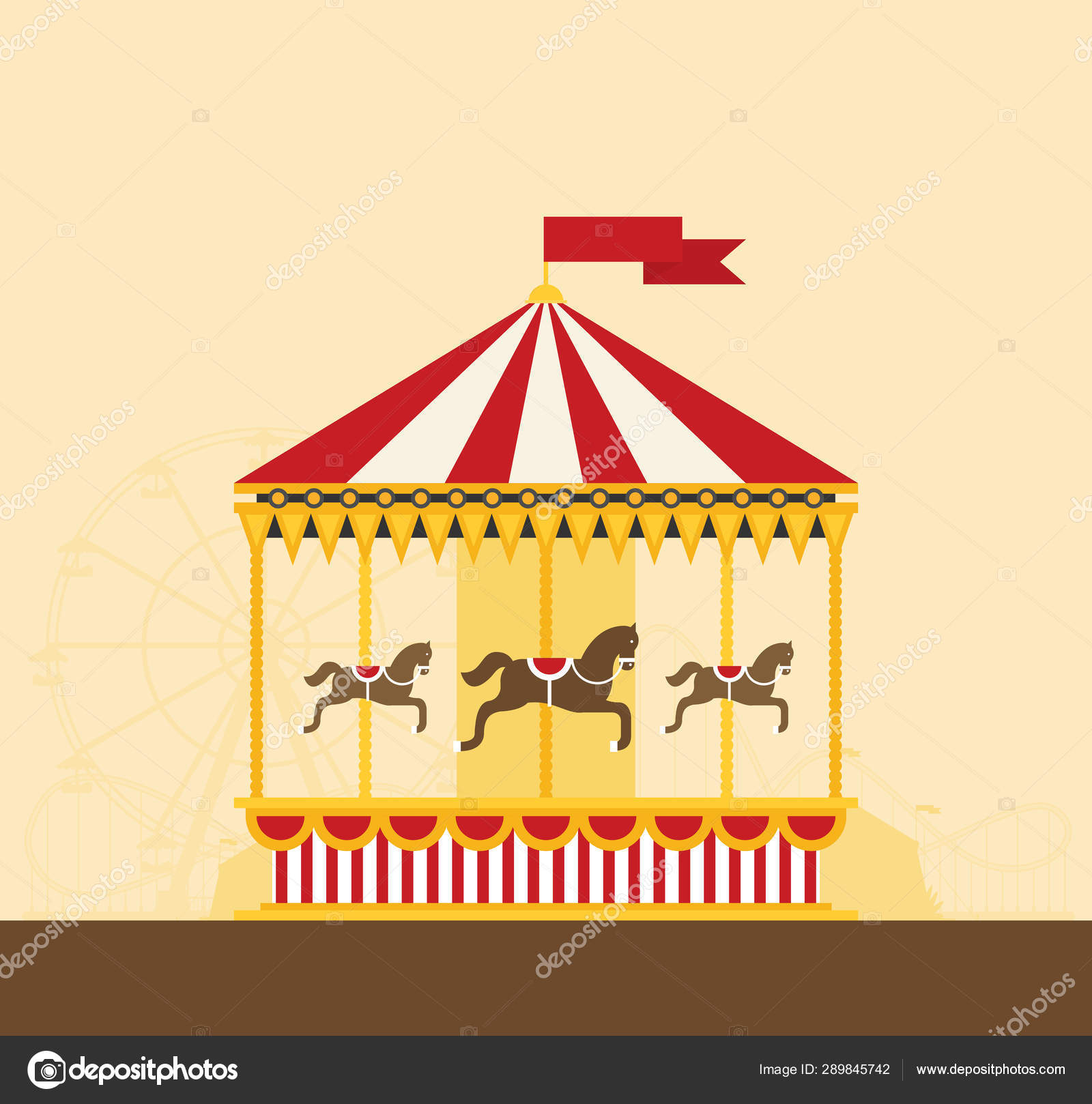 Carousel Flat Style Vector Vector Stock Vector by ©Mix3r 289845742