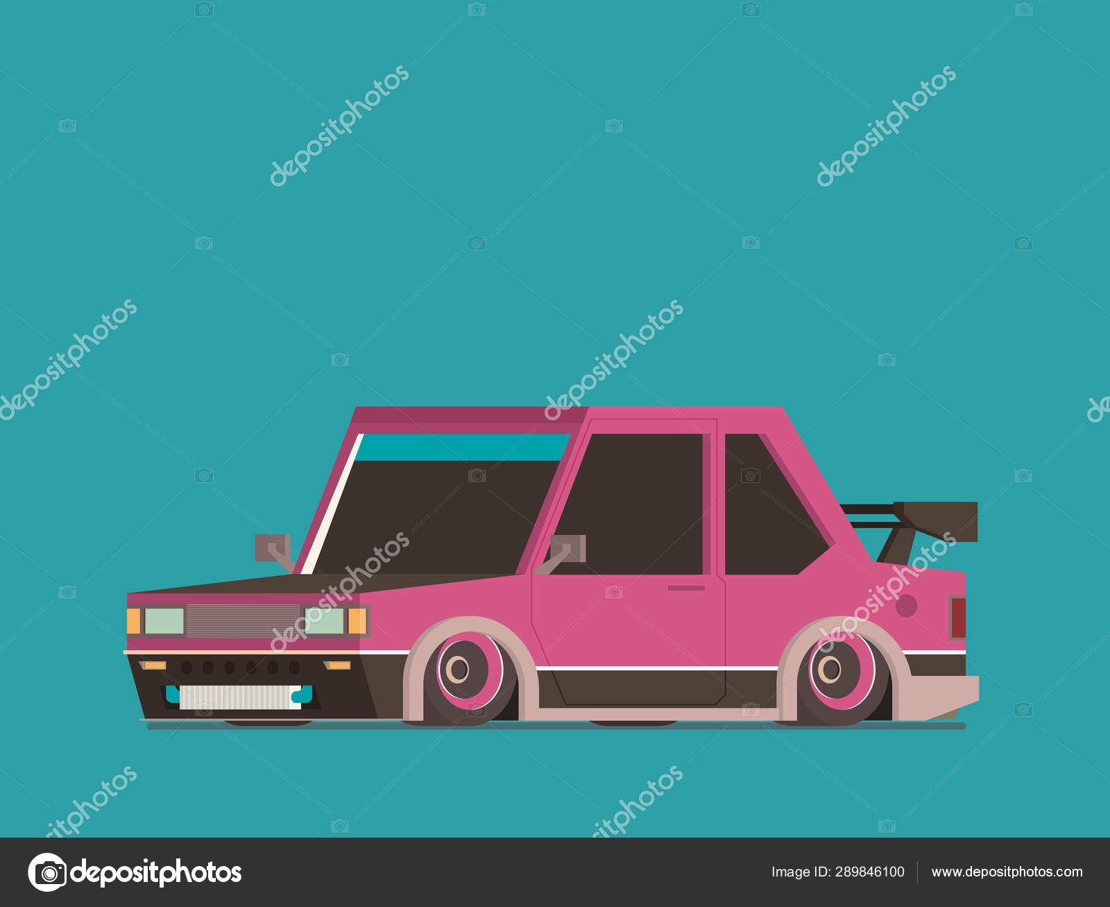 Vector Racing Car Isolated Color Background Vector Stock Vector by ...