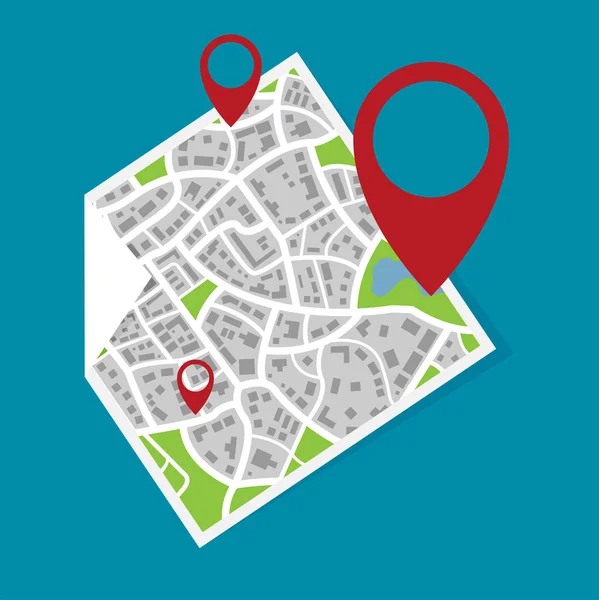 Map Navigation Vector Illustration Stock Vector Image by ©BigunKsu ...