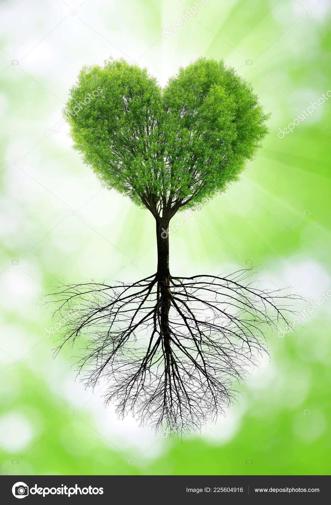Tree With Roots And Heart