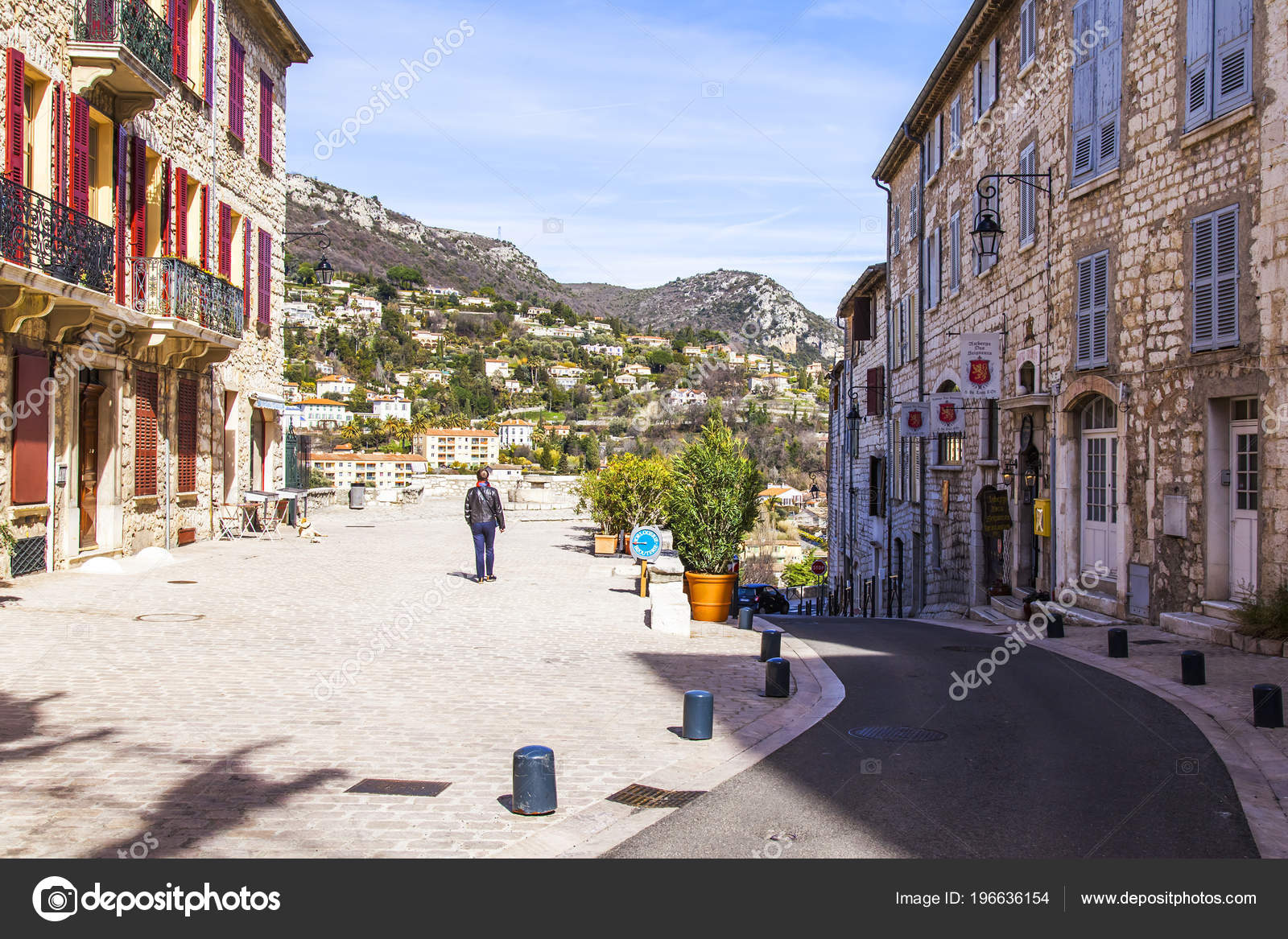 Vence France March 2018 Typical Urban View Characteristic Small ...