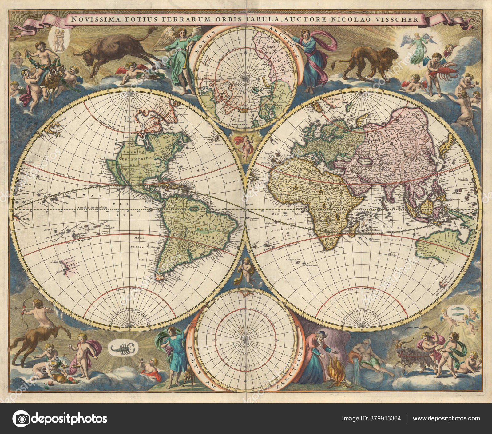 Western And Eastern Hemisphere Map