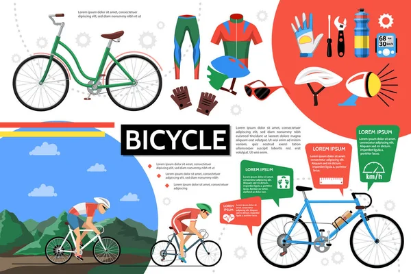 Bike riding infographic Vector Art Stock Images | Depositphotos
