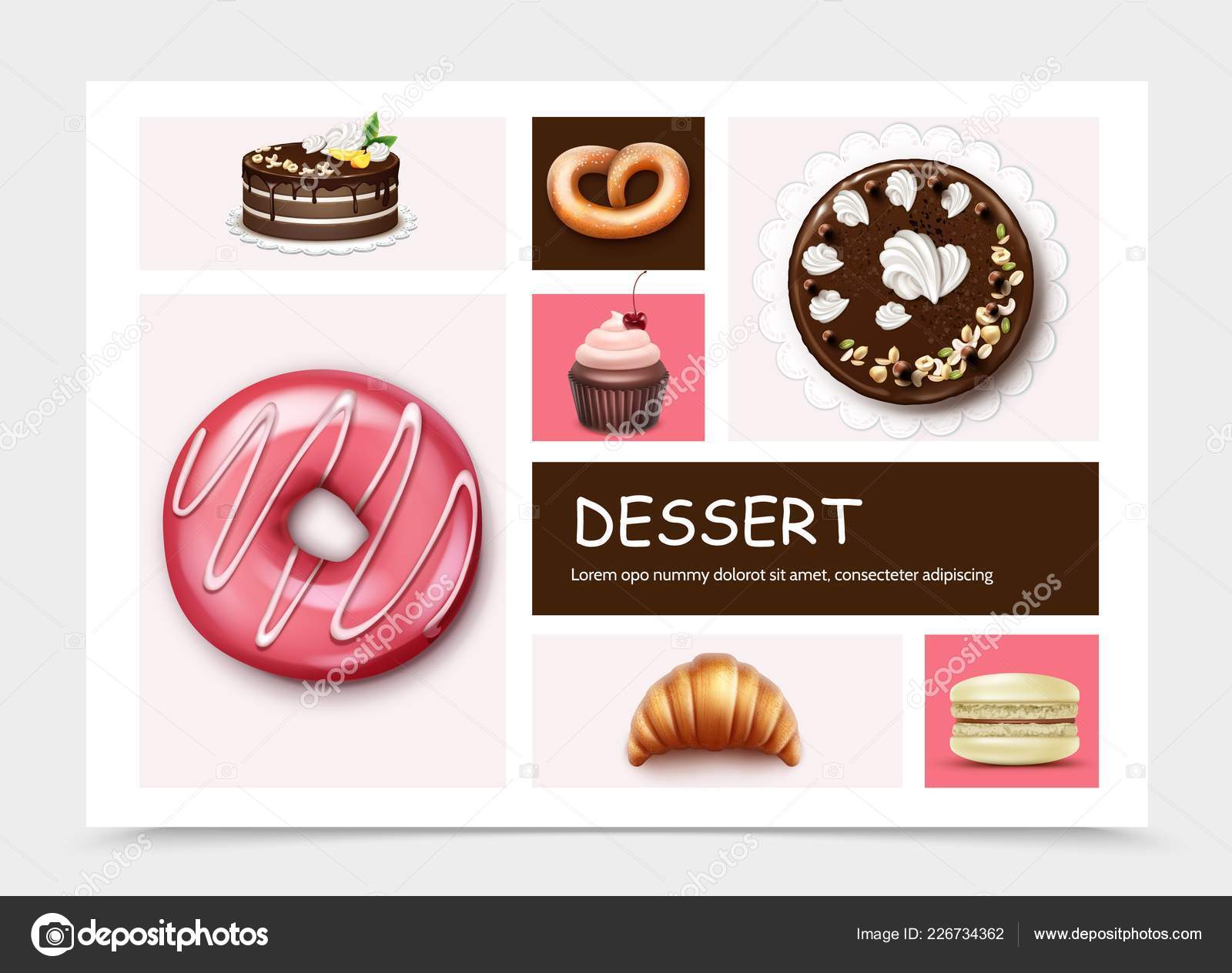 Desserts And Cakes Infographic Template Stock Vector Image by ©K3star ...