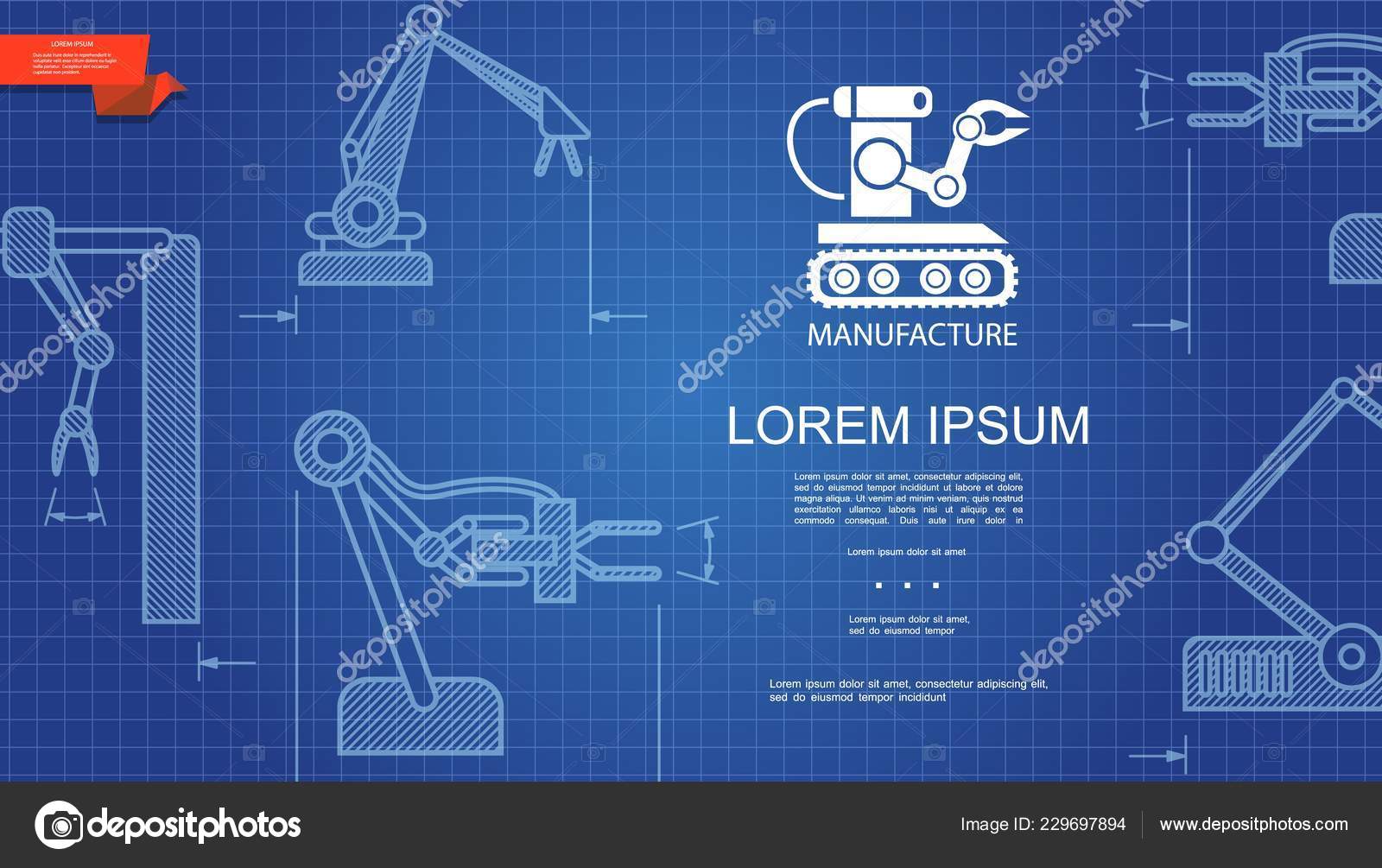 Industrial Automated Manufacturing Template Stock Vector Image by ...