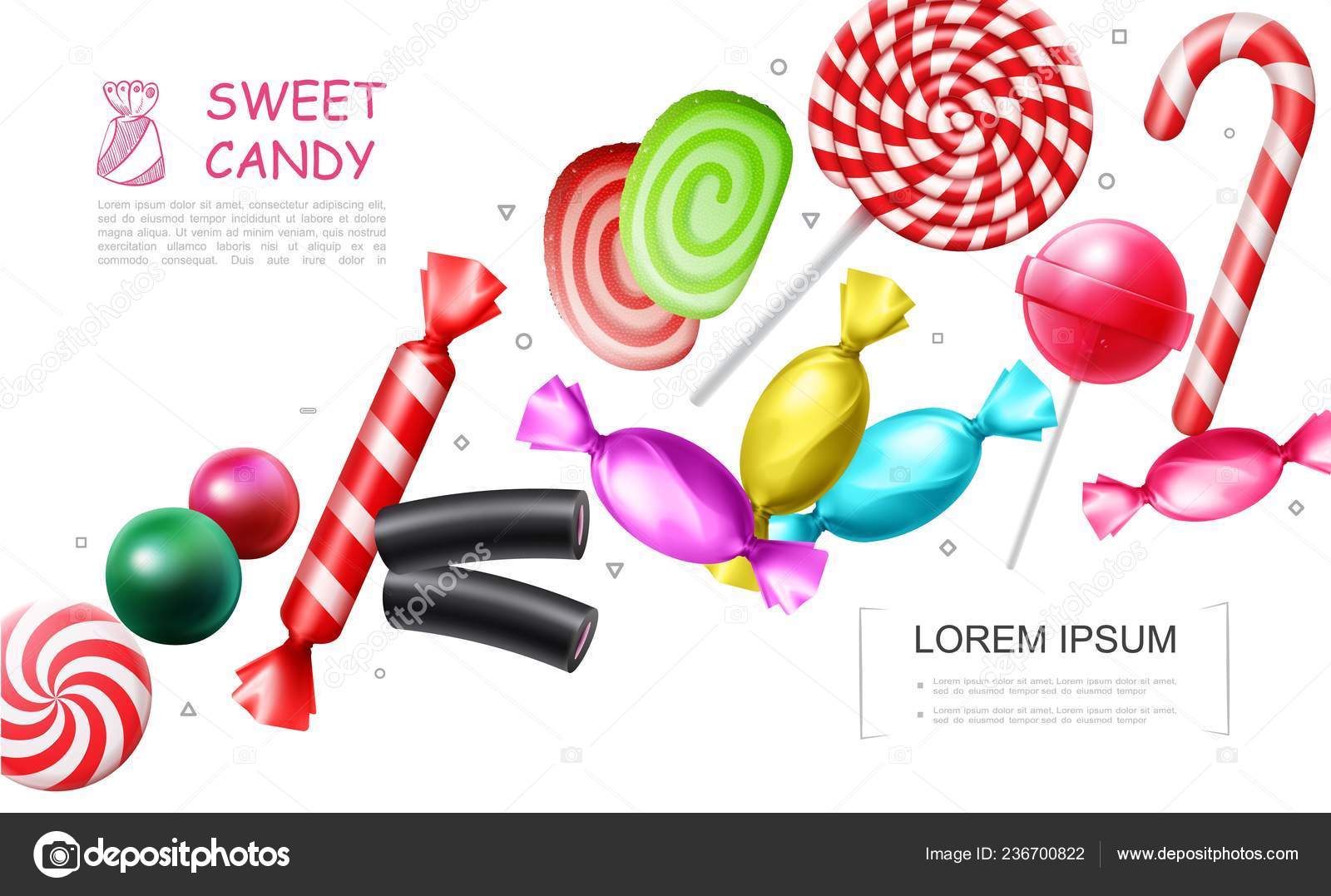 Realistic Sweet Candies Collection Stock Vector Image by ©K3star #236700822