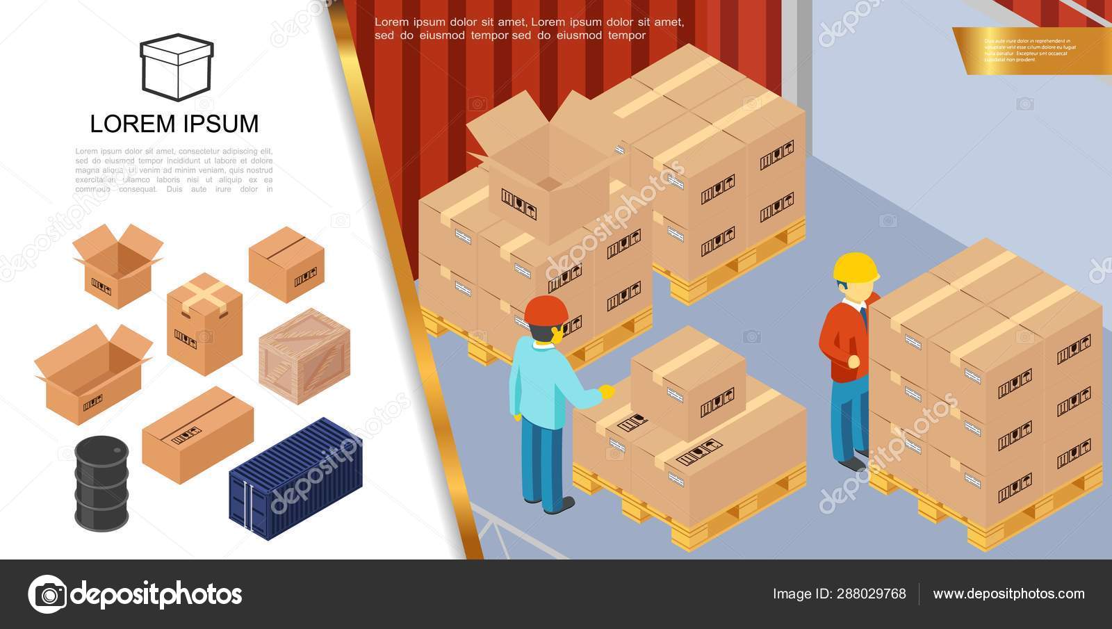 Isometric Packaging And Delivery Concept Stock Vector Image by ©K3star ...
