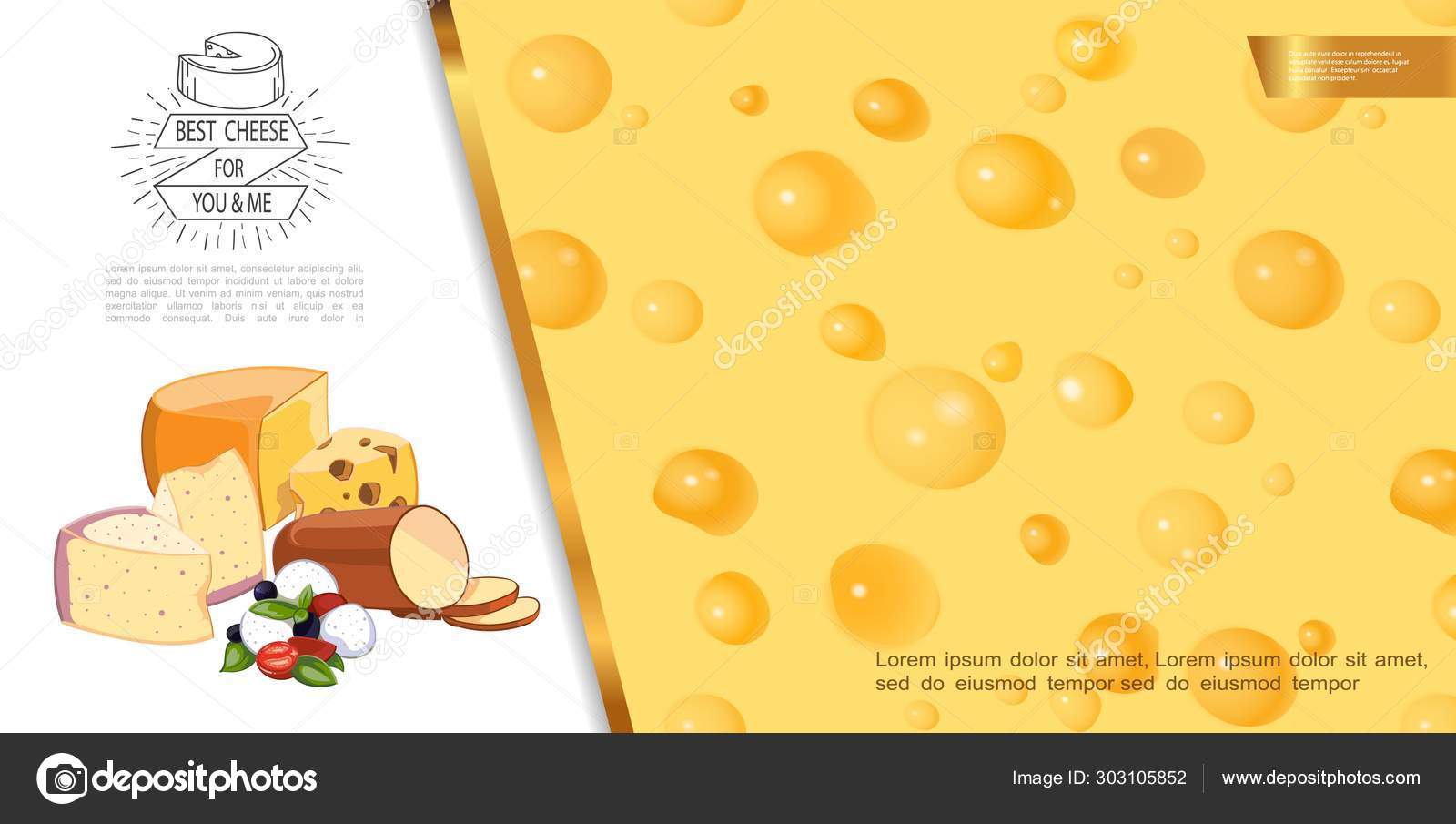 Cartoon Fresh Cheese Background Stock Vector Image by ©K3star #303105852